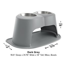 WeatherTech Elevated Double Bowl Feeding System (14"h – 96oz.)